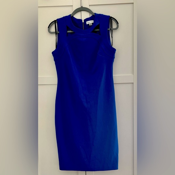 Calvin Klein | Dresses | Calvin Klein Blue Bodycon Dress | Poshmark